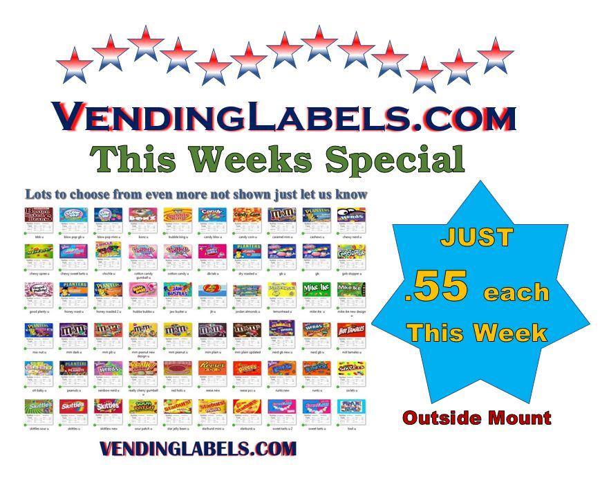 New Weekly Specials – Vending Labels