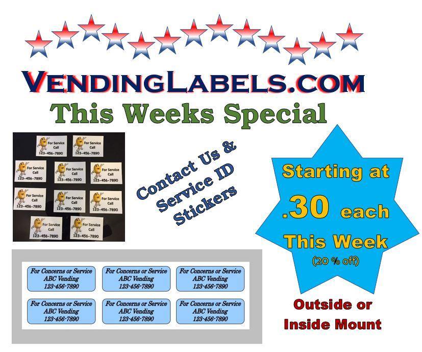 This weeks Special !! – Vending Labels