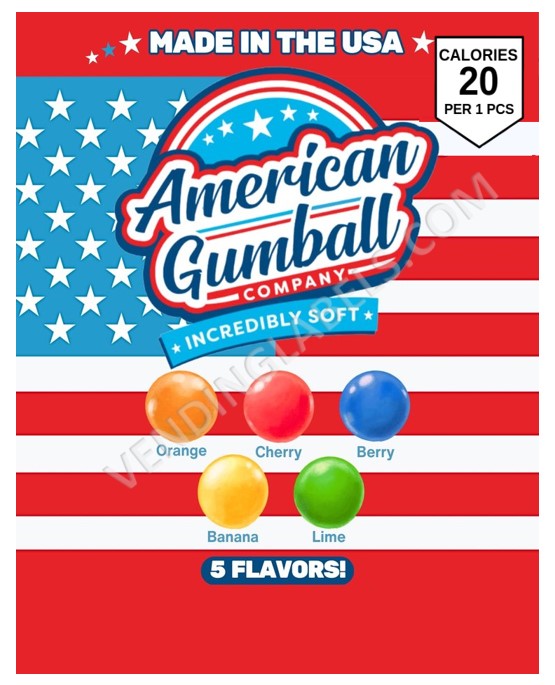 American Gumball Display Card Laminated (non adhesive) for Candy Machi ...