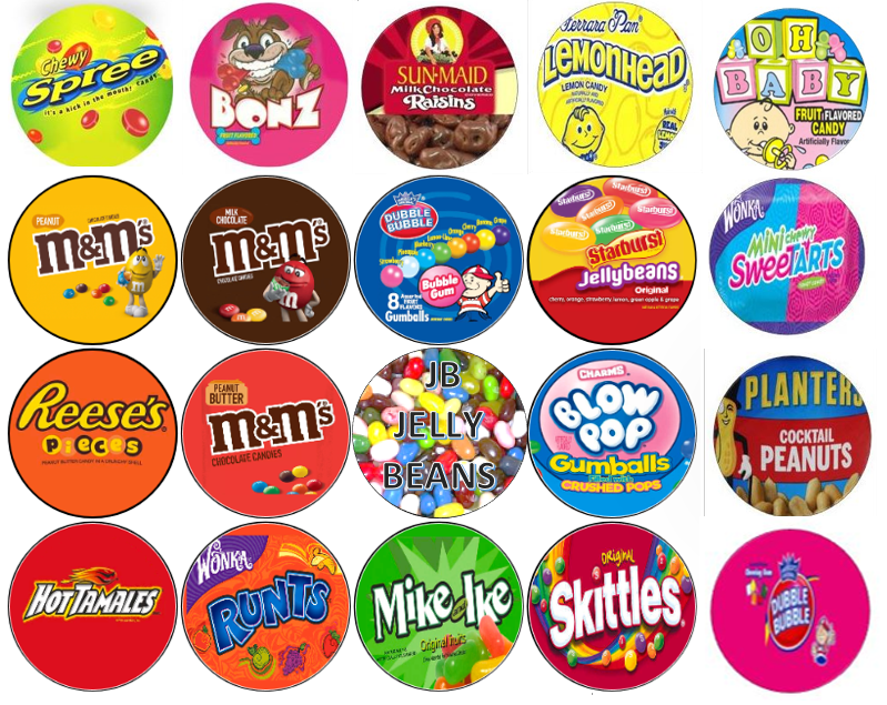 12 Pack 2" ROUND Stickers for Vending Candy Labels Machines RND ...