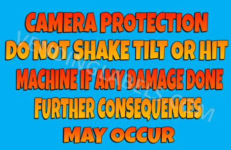 Camera Warning Decal Label Crane Vending Machine misc safety – Vending ...