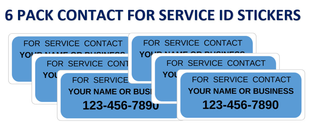 6 Pack CONTACT SERVICE Stickers for Vending Candy Labels Machines 1 x ...