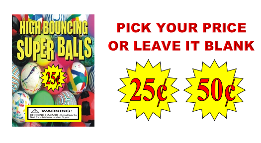 Bouncy Balls Display Label Cards 4 x 5" – Vending Labels