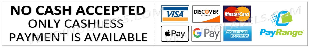 Accepts Cashless CLAW SODA SNACK Sticker Label for Vending Machines no ...