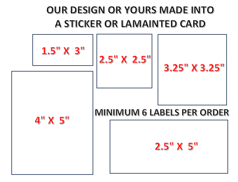 Custom SIZES Vending Label Laminated or Sticker Decal misc – Vending Labels