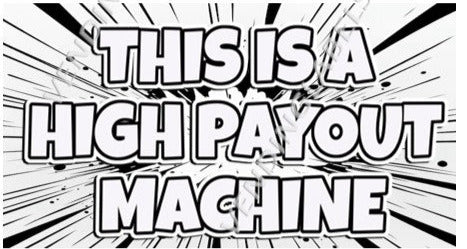 Sticker HIGH PAYOUT Price Vending Crane Claw Machines 2.5" x 5 ...