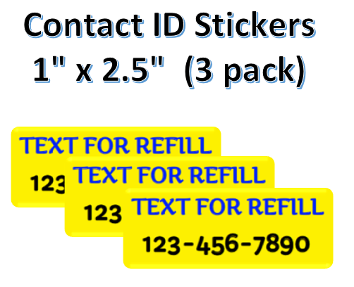 3 pack TEXT REFILL Stickers for Vending Candy Labels Machines 1 x 2.5 ...