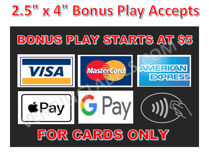 CRANE CLAW Bonus Play Sticker Label for Vending Candy Labels Machine ...