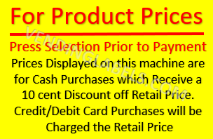 CC Upcharge CLAW SODA SNACK ATM Sticker Label for Vending Machines dec ...