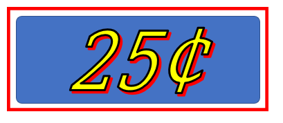 Custom Price Stickers VENDING MACHINE CANDY TOY STICKERS LABEL 1.75" x ...