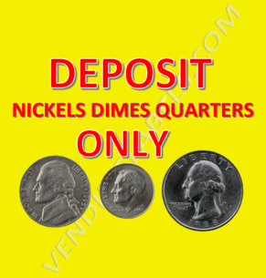 Deposit Nickels Dimes Quarterd only CLAW SODA SNACK Sticker Label for ...
