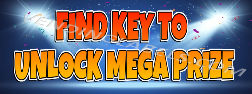 CRANE / CLAW Machine FIND THE KEY MEGA PRIZE BOX Banner Sticker Label ...