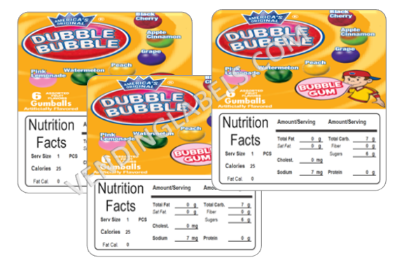 Gumballs Yellow A – Vending Labels