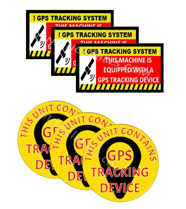 GPS Tracking Decal Vending Machine Crane / Claw Candy Gumball 3 Pack S ...