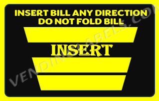 DBA INSERT BILLS CRANE CLAW SODA SNACK Sticker Label for Vending Machi ...