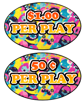 CRANE CLAW Sticker Label decal OVAL monster – Vending Labels