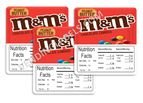 M&M Peanut Butter A – Vending Labels