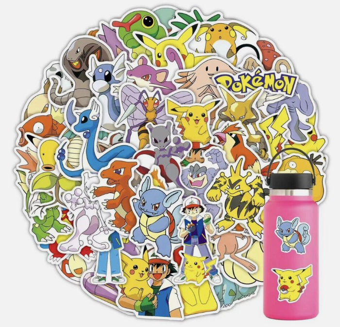 Pokemon Cartoon Die Cut Small Stickers for Sticker & Tattoo Machines ...
