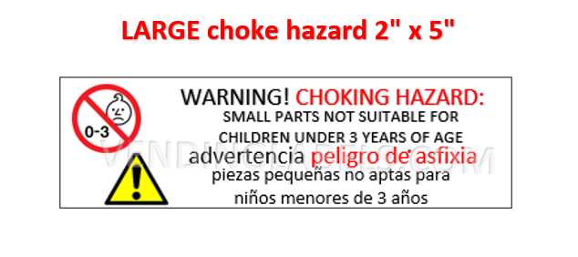 CRANE CLAW CHOKE Sticker Label for Vending Candy Labels Machine 2" x 5 ...