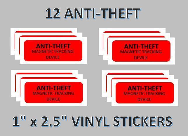 12 Pack ANTI-THEFT Stickers for Vending Candy Labels Machines 1" x 2.5 ...