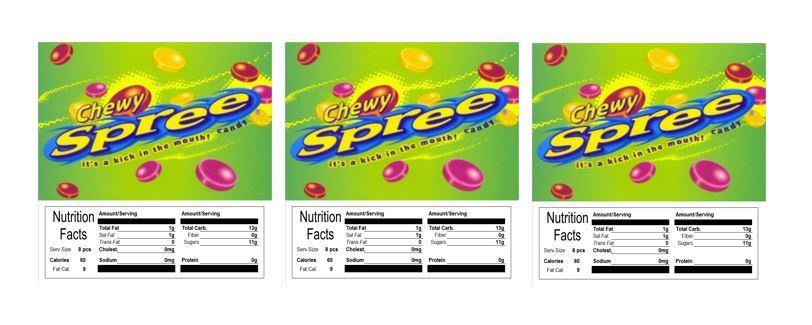 Chewy Spree A – Vending Labels