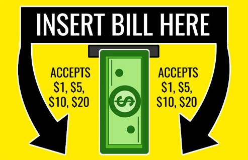 INSERT BILLS CRANE CLAW SODA SNACK Sticker Label for Vending Machines ...