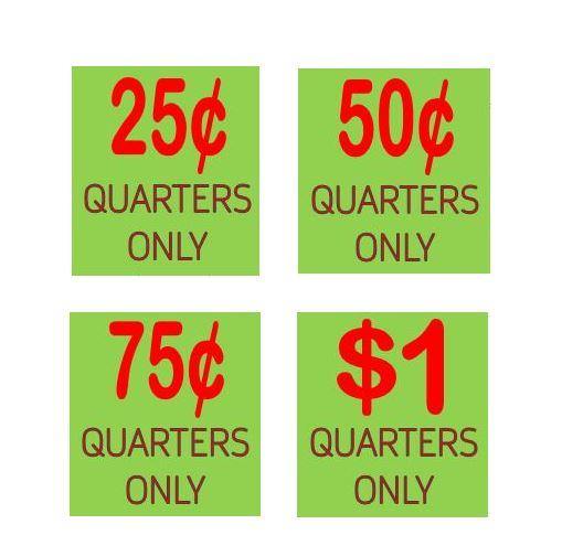 Price STICKERS VENDING MACHINE CANDY QUARTERS ONLY LABEL full toy 2 ...