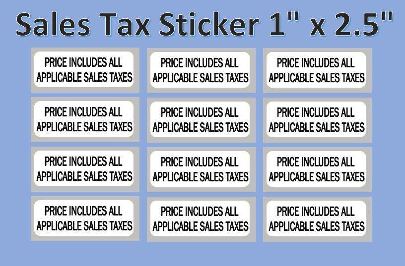 12 Pack Sales Tax Misc Label Sticker Candy Vending 1" x 2.5" – Vending ...